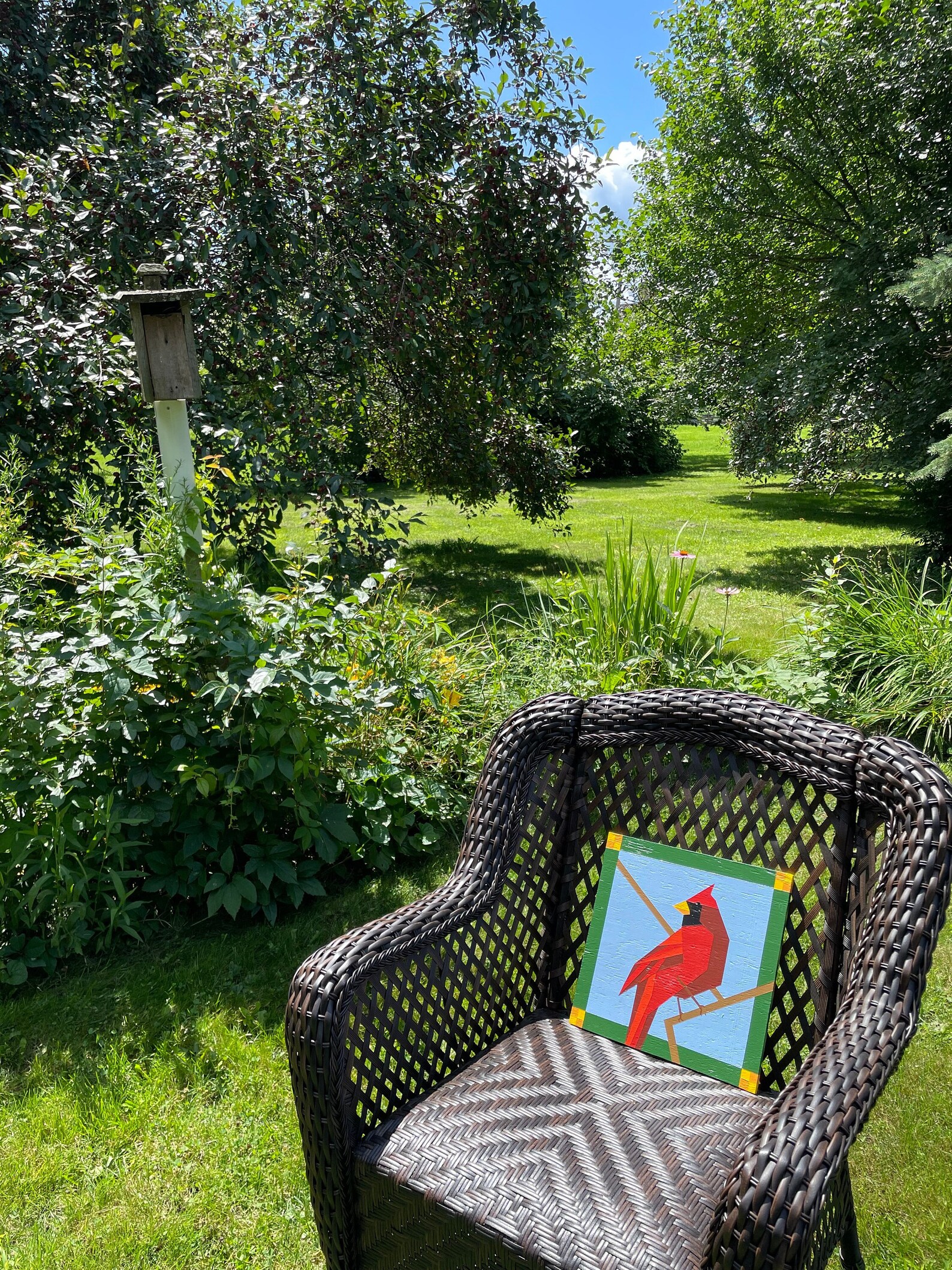 Cardinal Barn Quilt 1x1 or 2x2 - Etsy