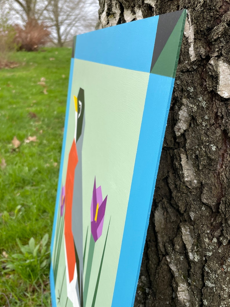 American Robin Barn Quilt | 2x2 | 1X1| Aluminum Composite | Hand ...