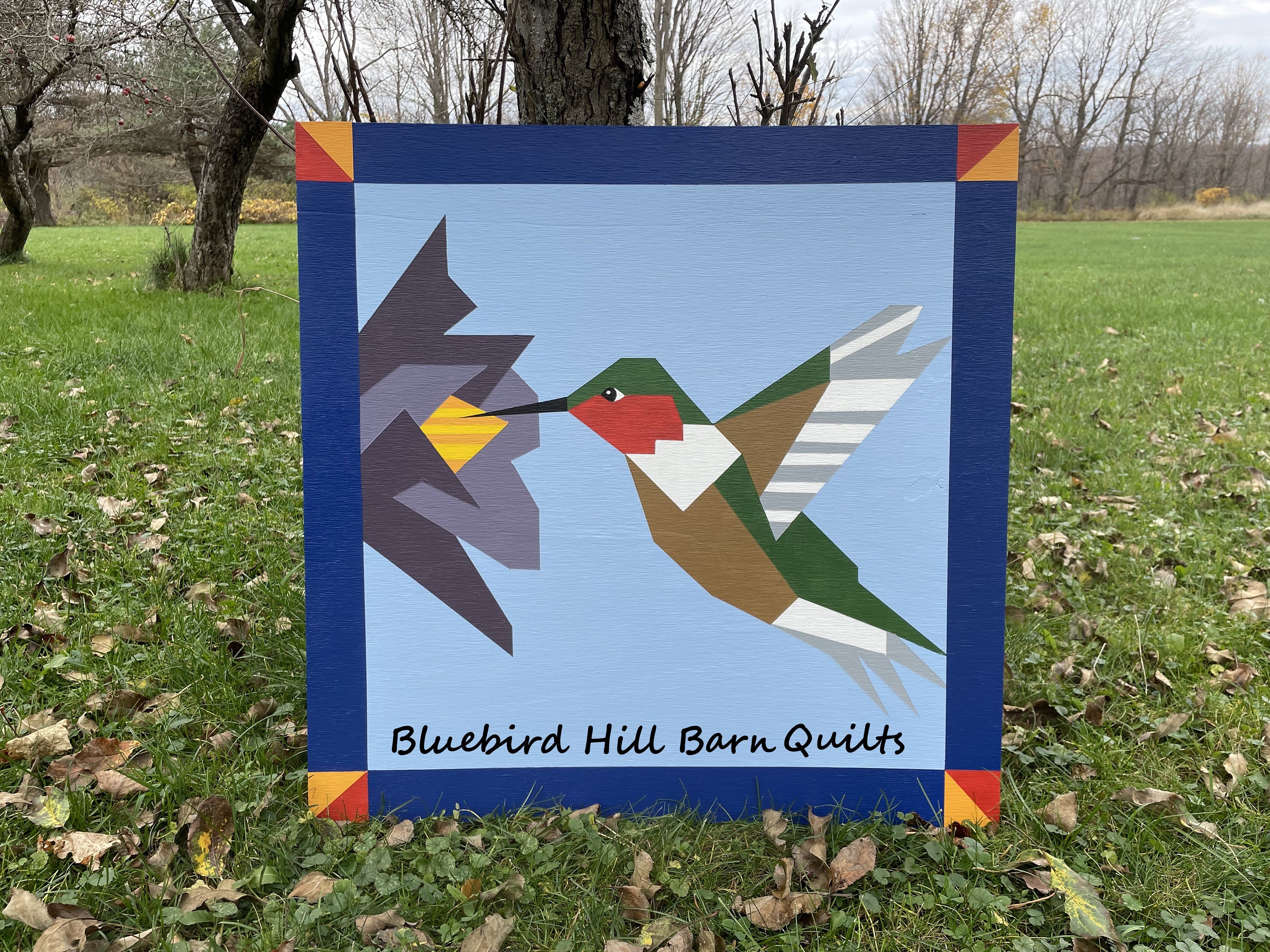 Pattern for Barn Quilt | Ruby-throated Hummingbird | Digital Download - Etsy