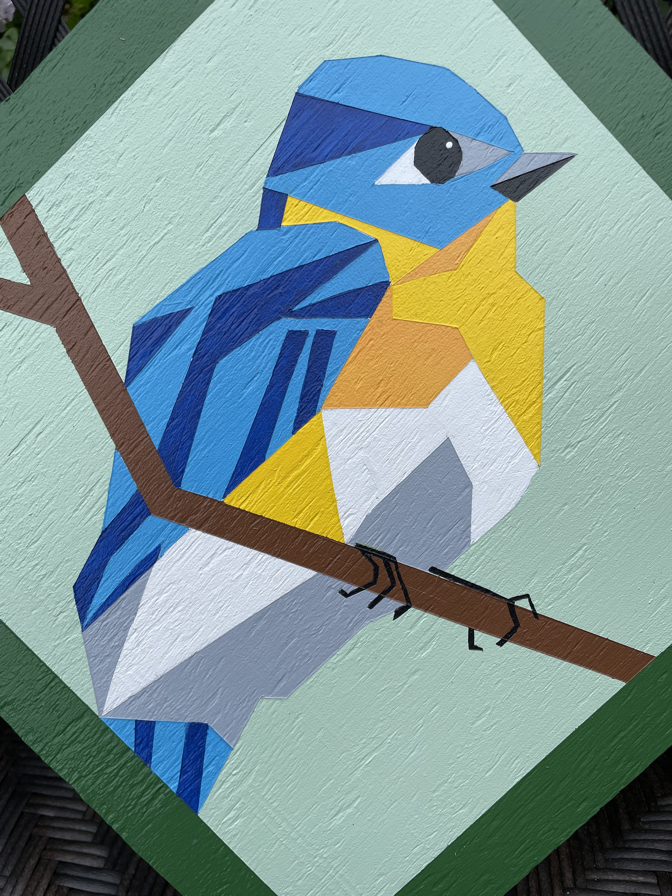 Bluebird Barn Quilt 1x1 or 2x2 - Etsy