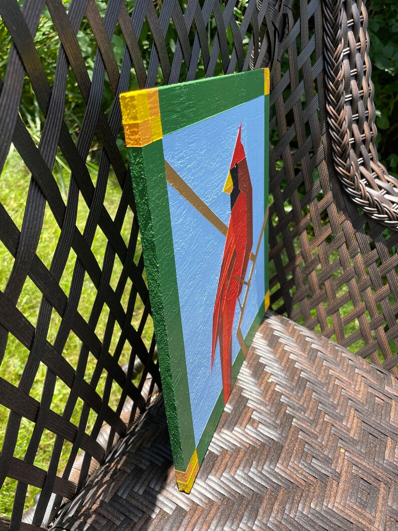 Cardinal Barn Quilt 1x1 or 2x2 - Etsy