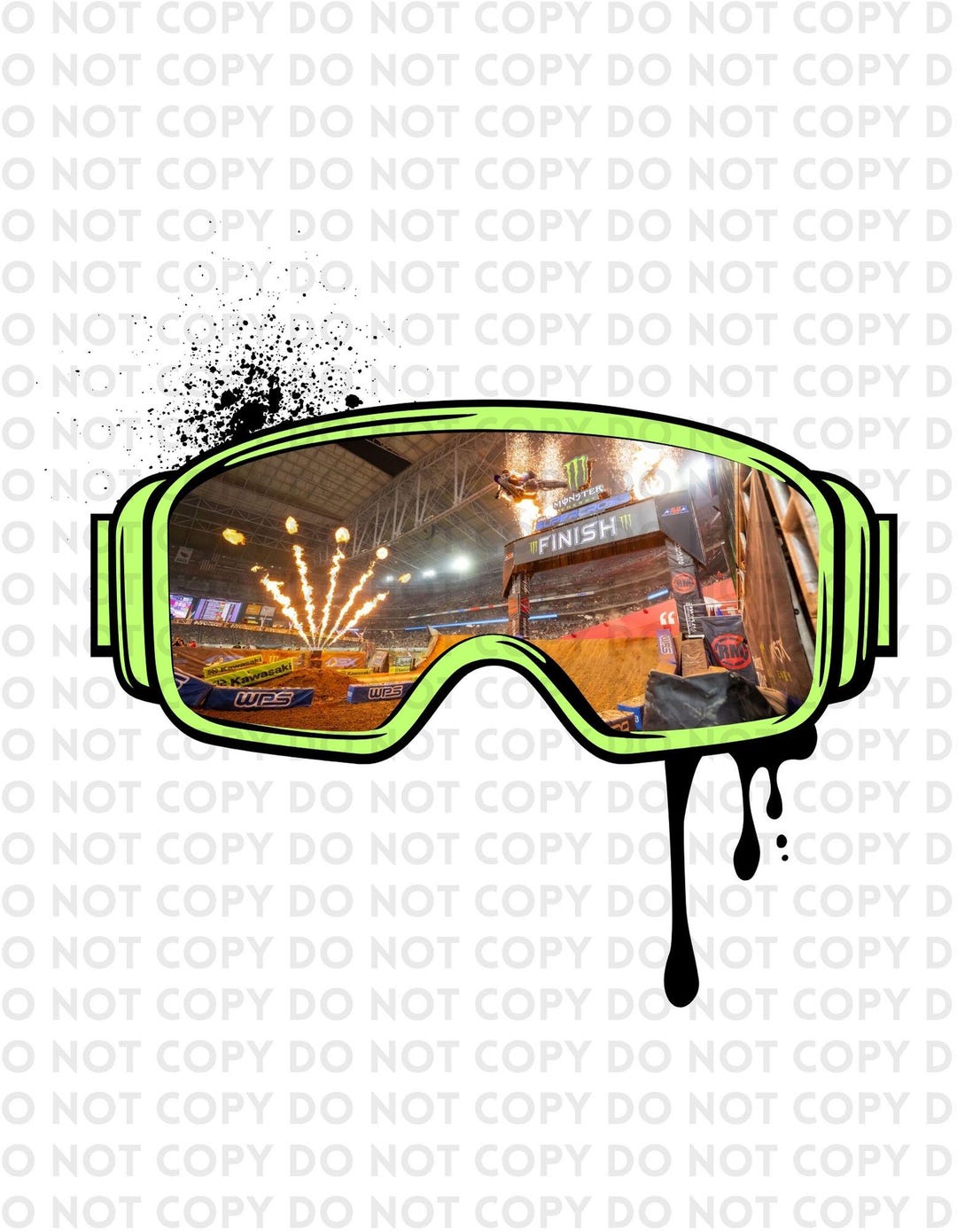 AMA Supercross Finish Line in Sight Motocross Goggles PNG File - Etsy
