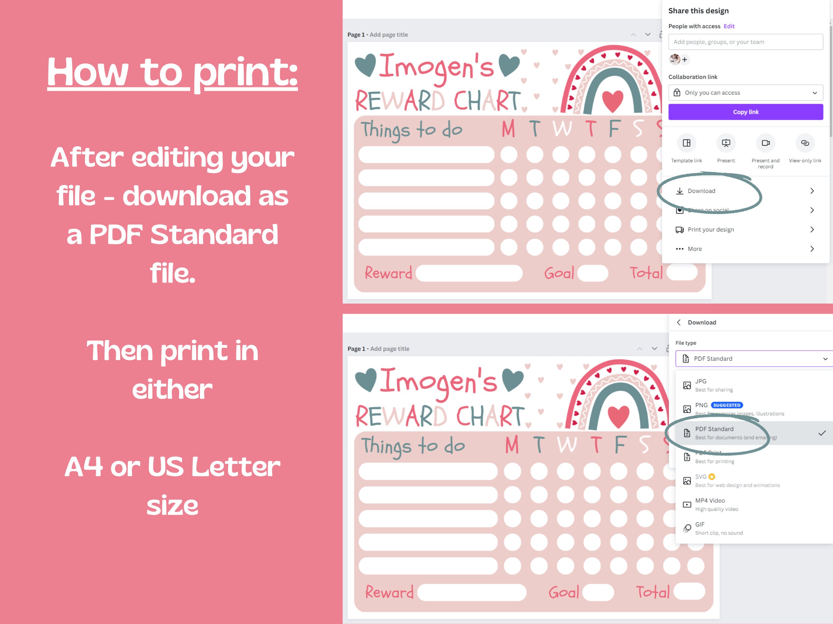 Editable Rainbow Reward Chart Reward Chart For Kids Printable Reward ...
