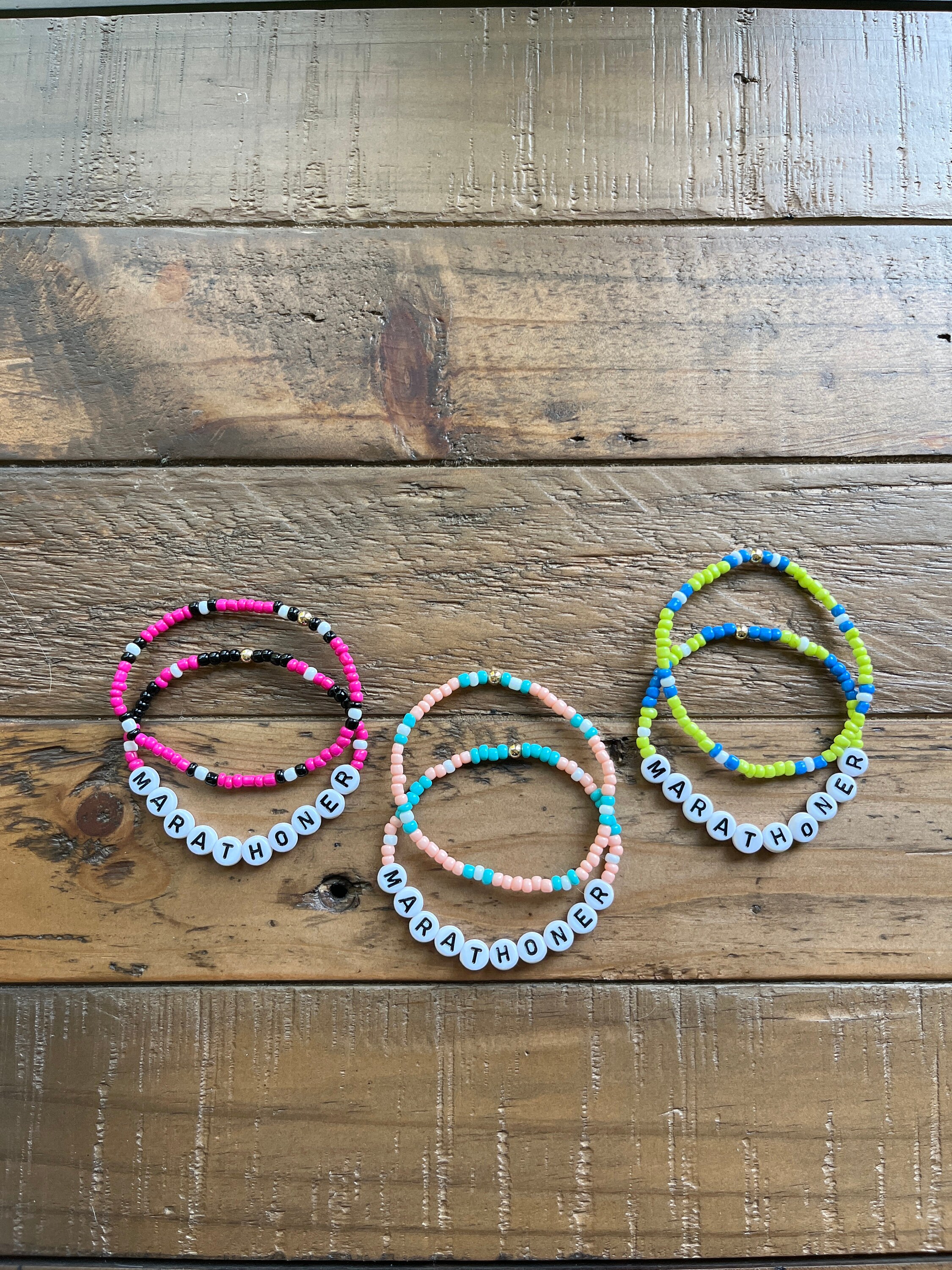 Marathoner Half Marathoner Ultra Marathoner Bracelet Set - Etsy