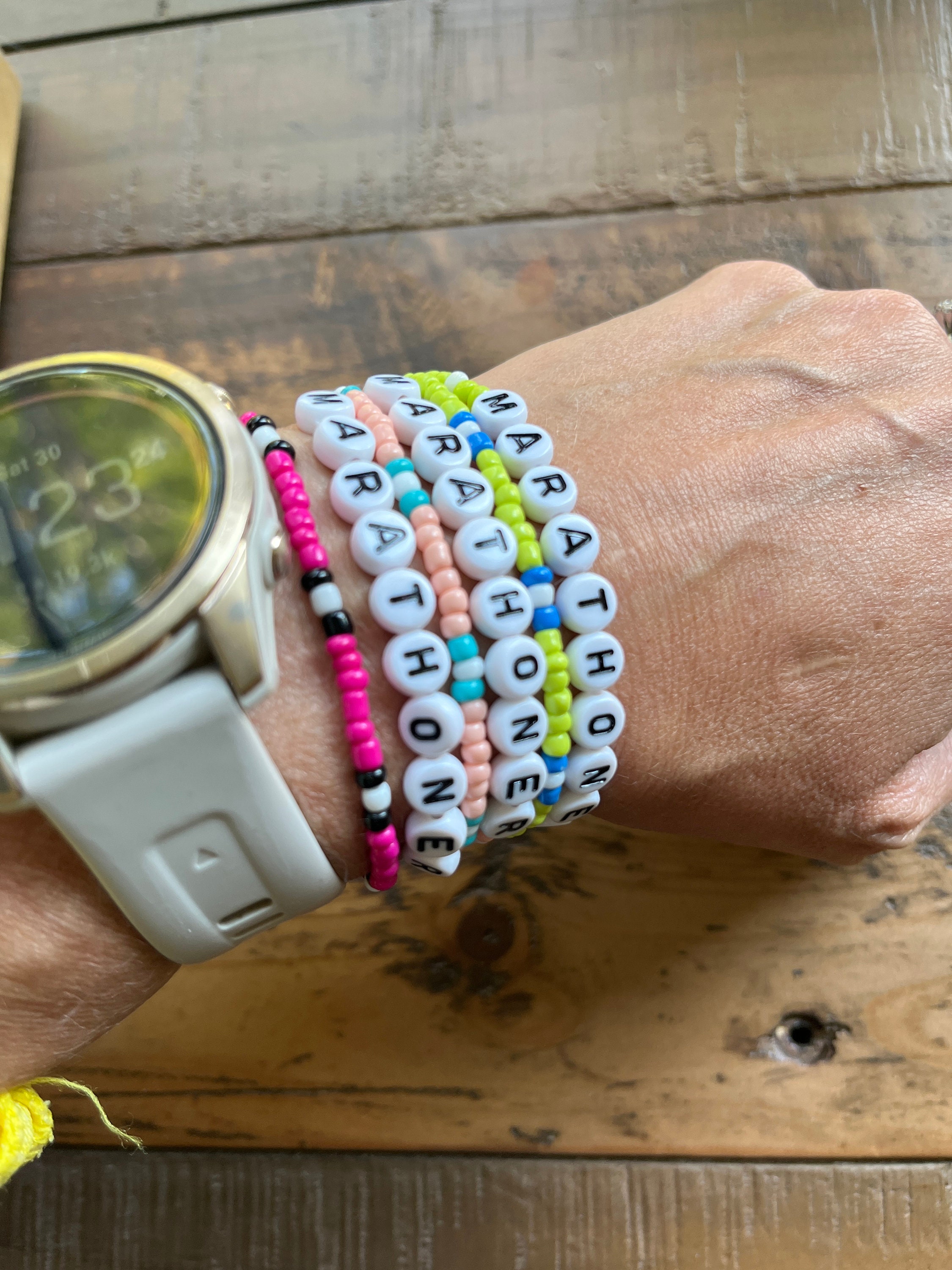 Marathoner Half Marathoner Ultra Marathoner Bracelet Set - Etsy