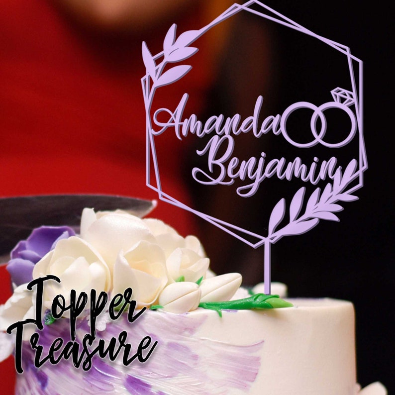 Customized Wedding Cake Topper Ring Engagement Cake Topper - Etsy