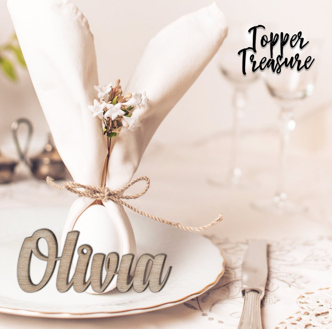 Personalized Wedding Name Tag Wood Wedding Place Card - Etsy