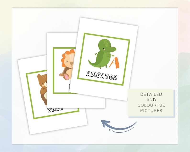 Printable Alphabet Flashcards, Educational Cards for Kids, Learning ABC ...