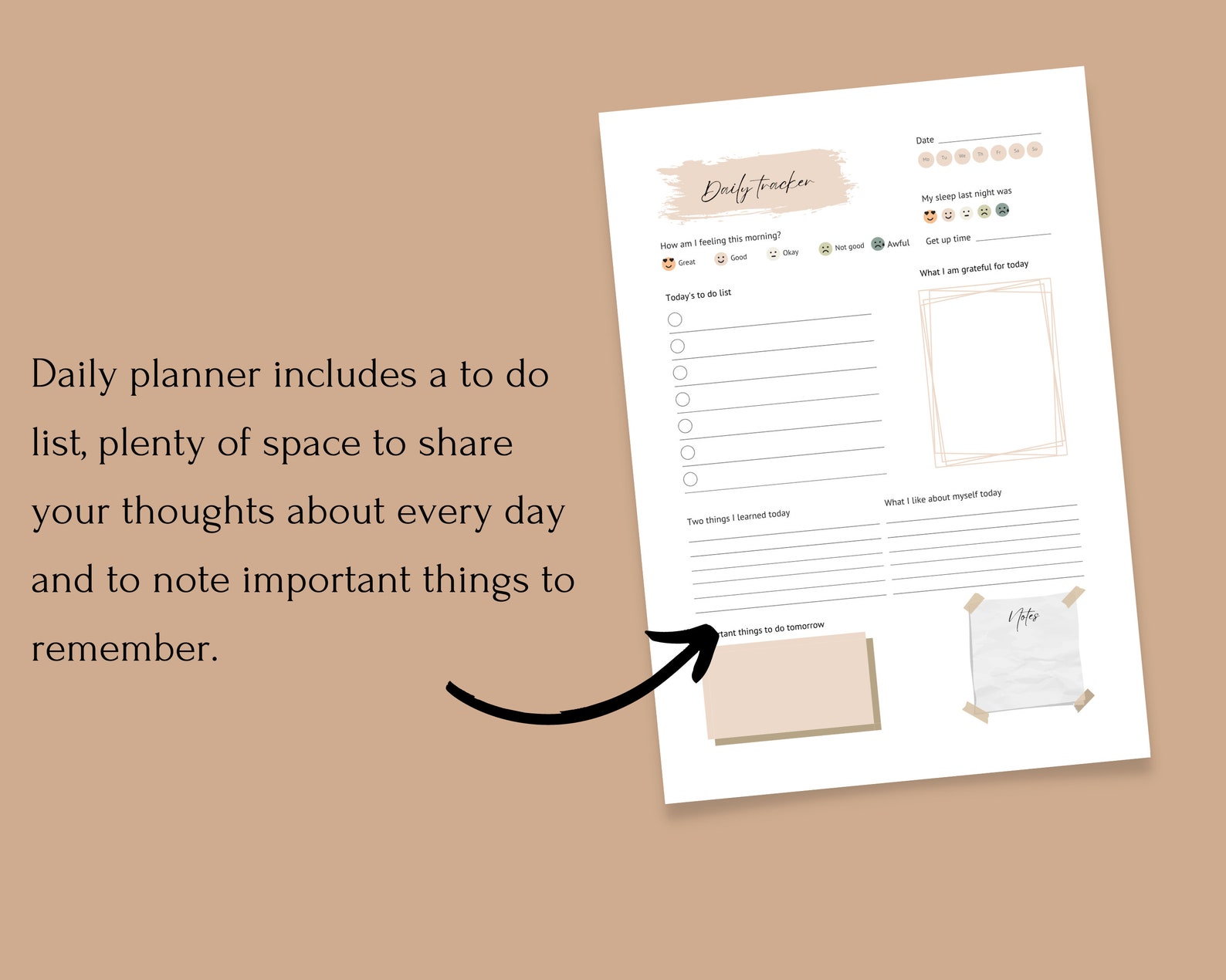 Printable Daily Planner Affirmation Journal Gratitude Day - Etsy