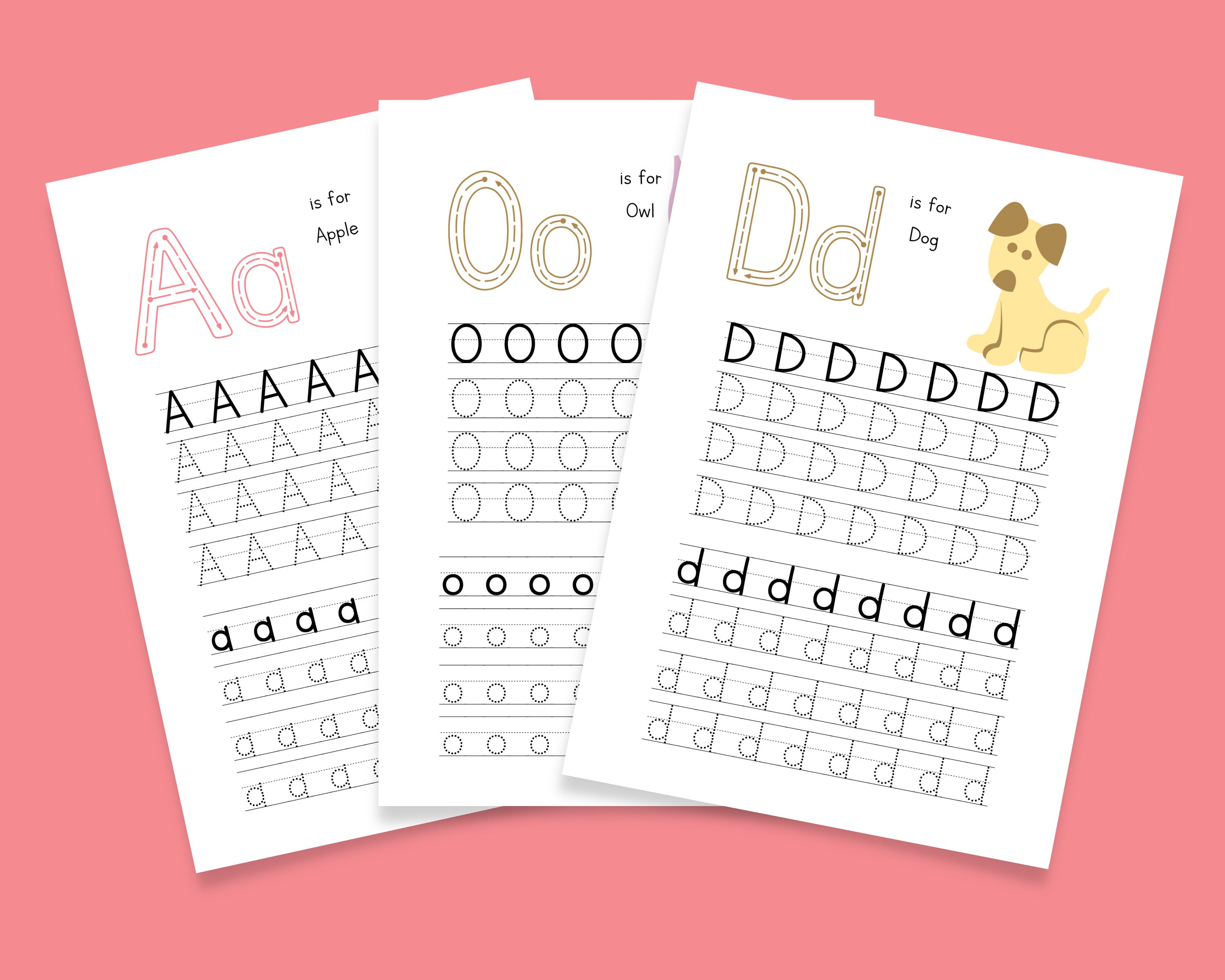 Printable Alphabet Worksheets, Letters Tracing Exercise for Children ...