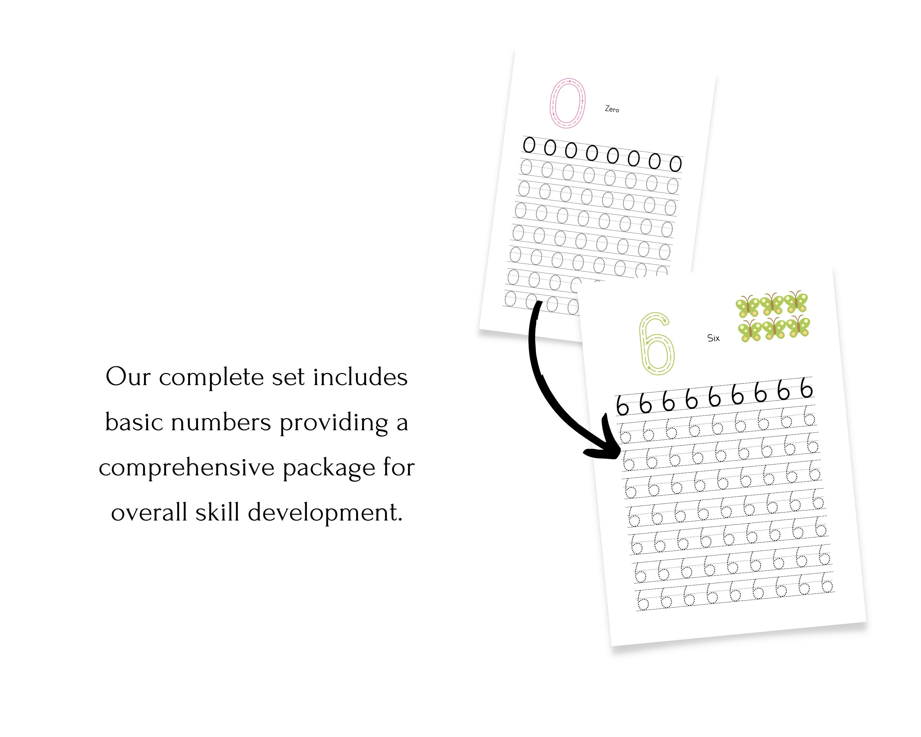 Printable Numbers Learning Worksheets, Preschool, Kindergarden ...