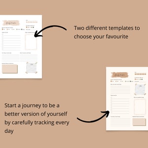 Printable Daily Planner, Affirmation Journal, Gratitude Day Tracker for ...