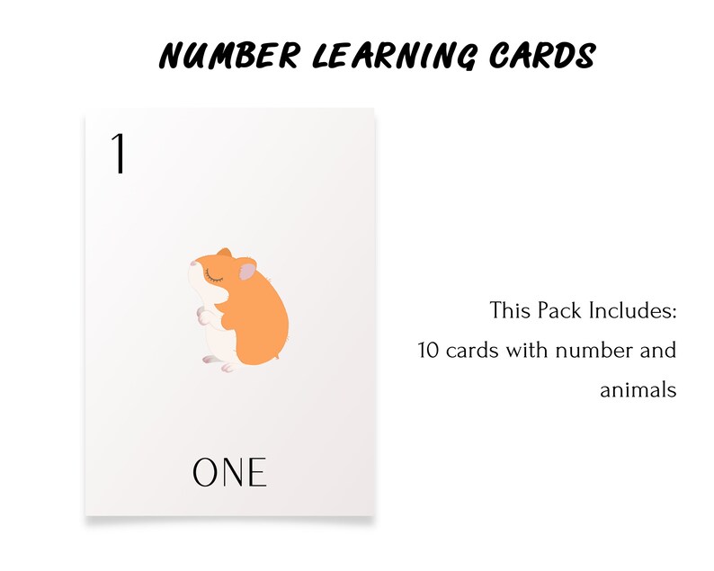 Printable Number Learning Flashcards, Playing Cards for Children ...