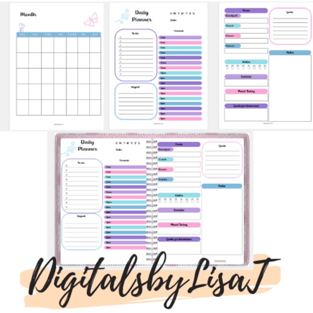 Digital Daily Planner Goodnotes Planner Undated Digital Day Planner - Etsy