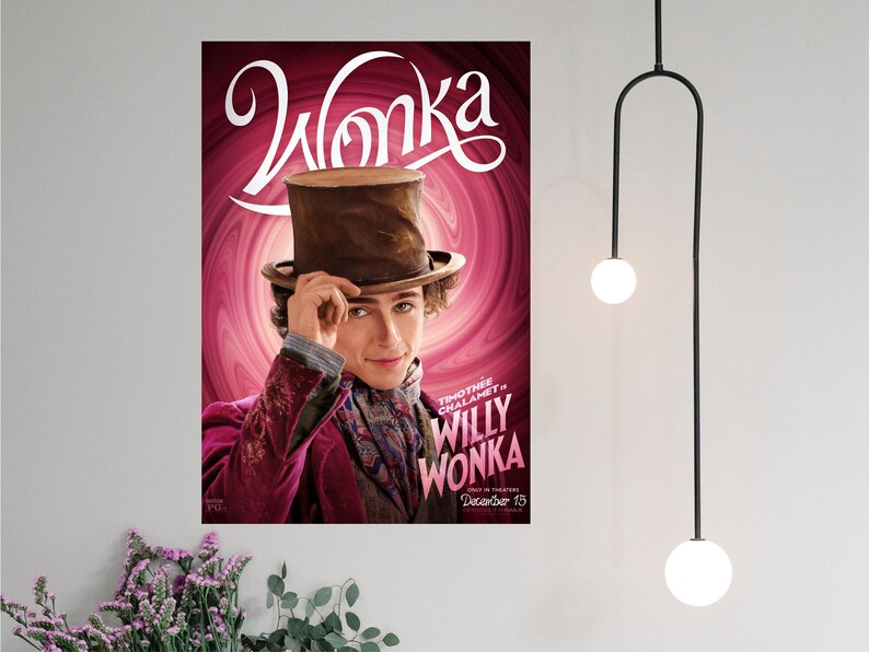 Wonka Movie Poster 2023 Film Canvas Prints Poster Gift Room Decor Wall ...