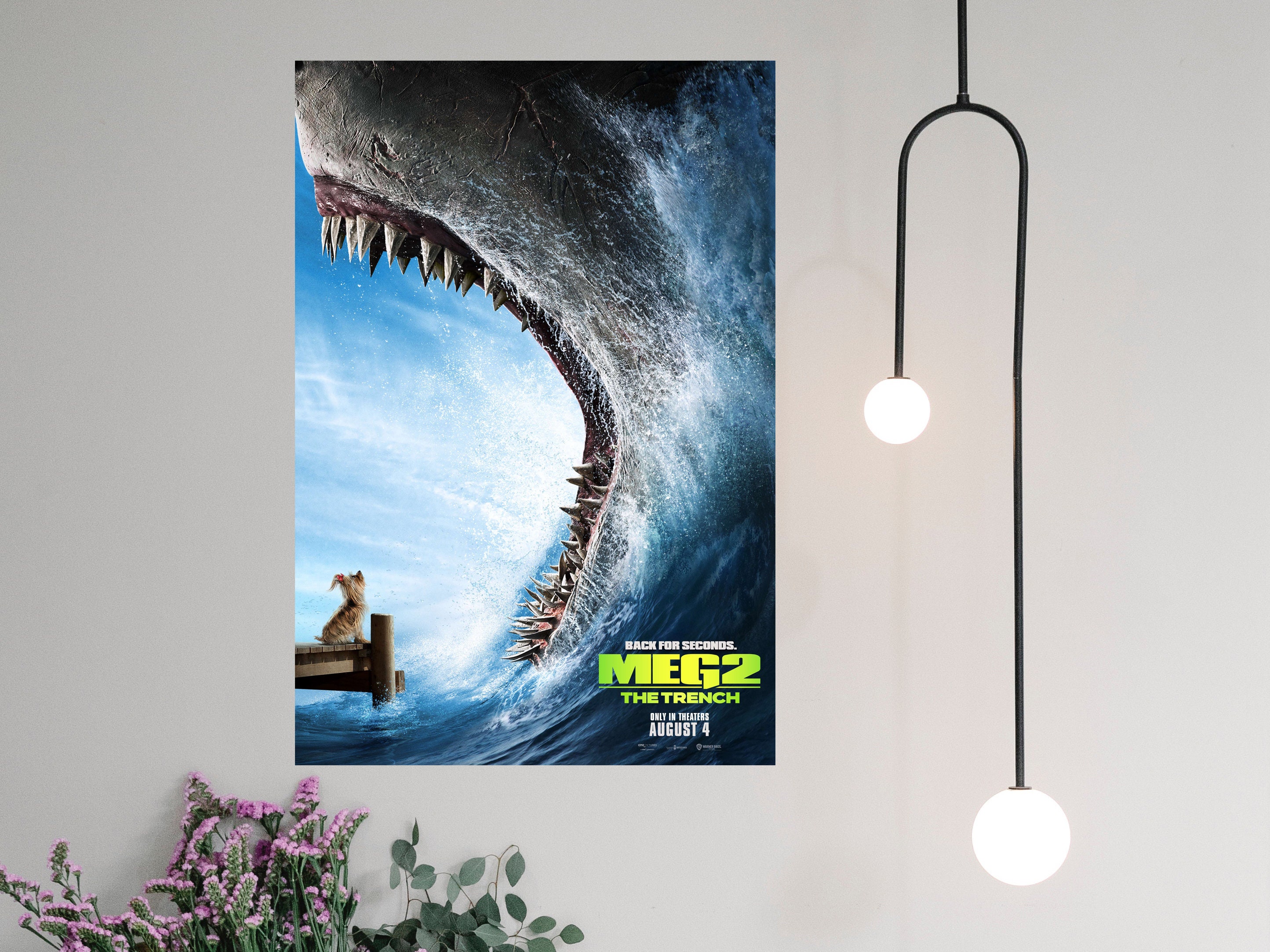 Meg 2: the Trench Movie Poster 2023 Film Canvas Prints Poster Gift Room ...