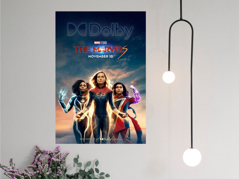 The Marvels Movie Poster 2023 Film Canvas Prints Poster Gift Room Decor ...