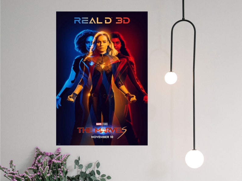 The Marvels Movie Poster 2023 Film Canvas Prints Poster Gift Room Decor ...