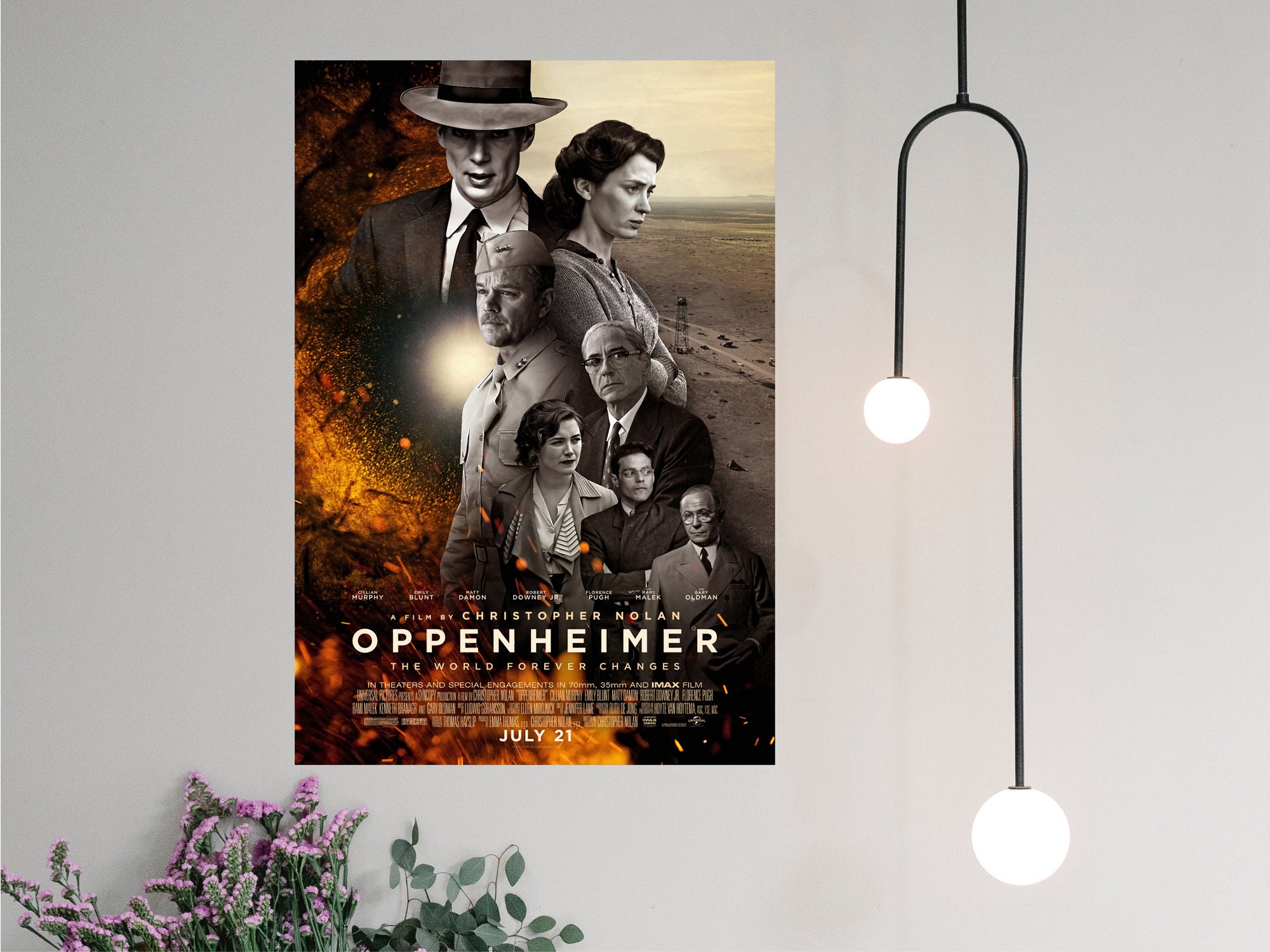 Oppenheimer Movie Poster 2023 Film Canvas Prints Poster Gift - Etsy