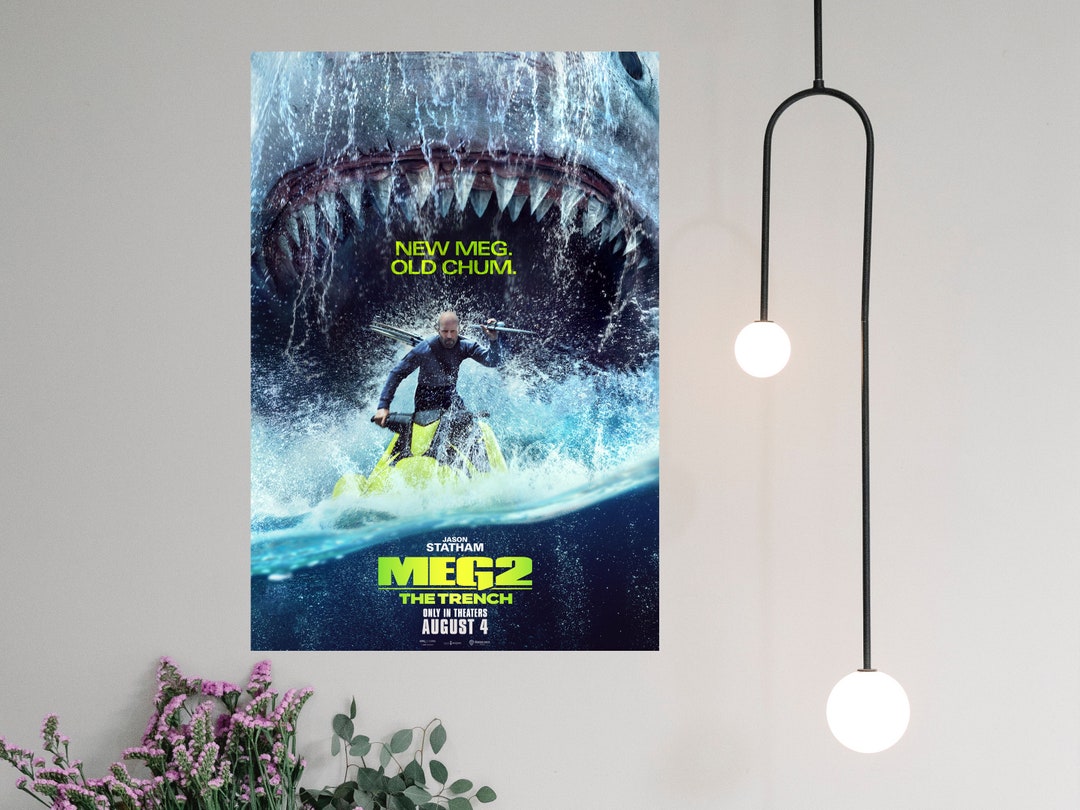 Meg 2: the Trench Movie Poster 2023 Film Canvas Prints Poster Gift Room ...