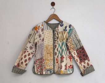 Handmade Patchwork Jackets, Indian Cotton Handmade Winter Jacket Coat ...