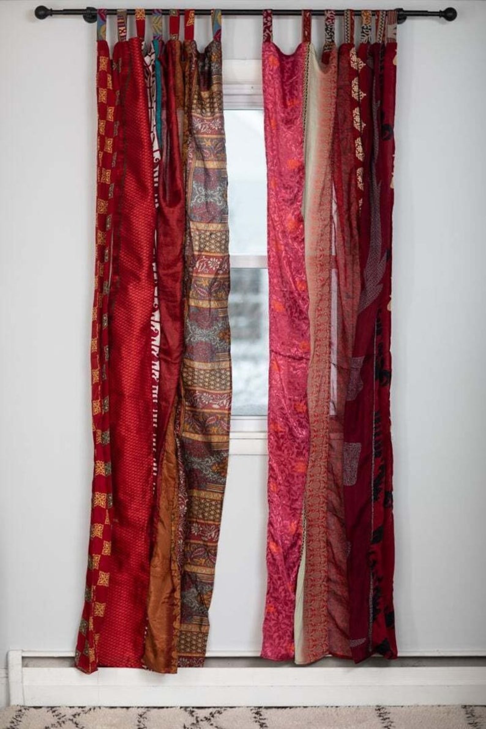 2PC Indian Vintage Old Silk Sari Fabric Made Red Handmade - Etsy