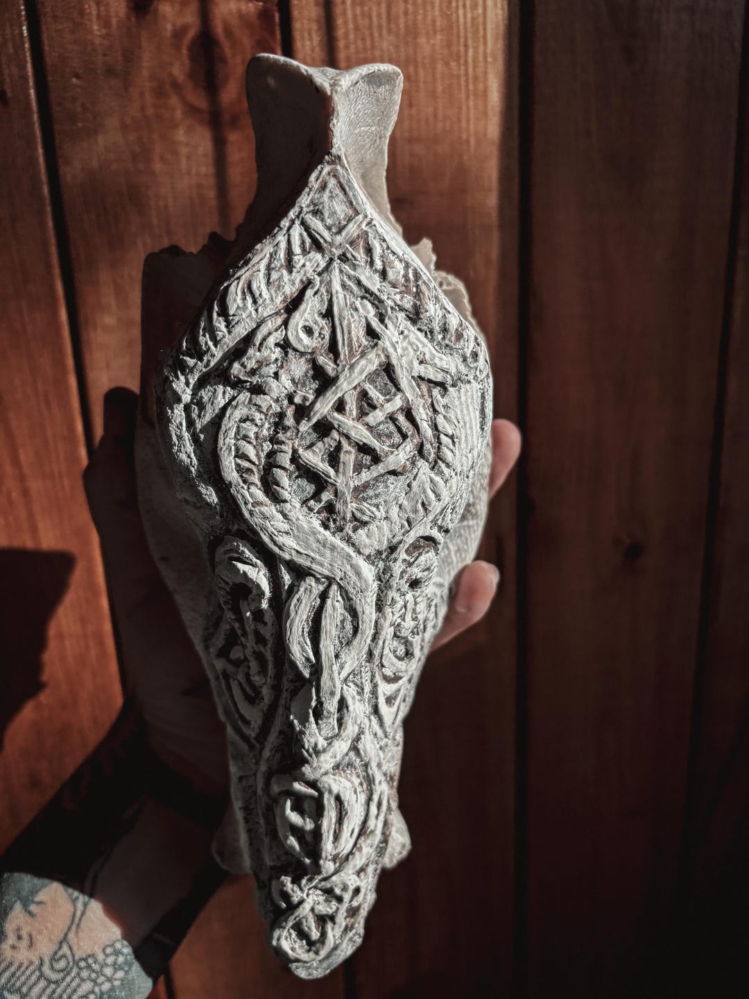 Viking Art Carved Skull Javelina Skull Norse Pagan Art - Etsy