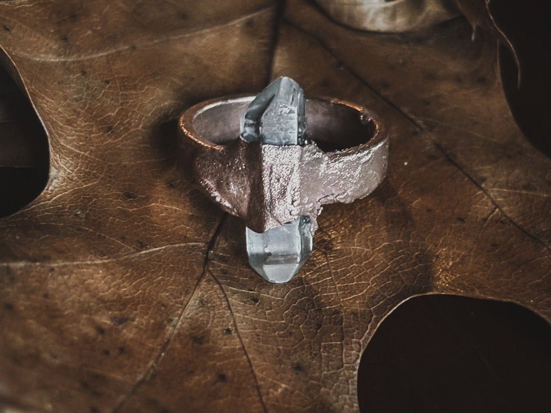 Amplifier Ring crystal Quartz Ring Solid Copper Ring - Etsy