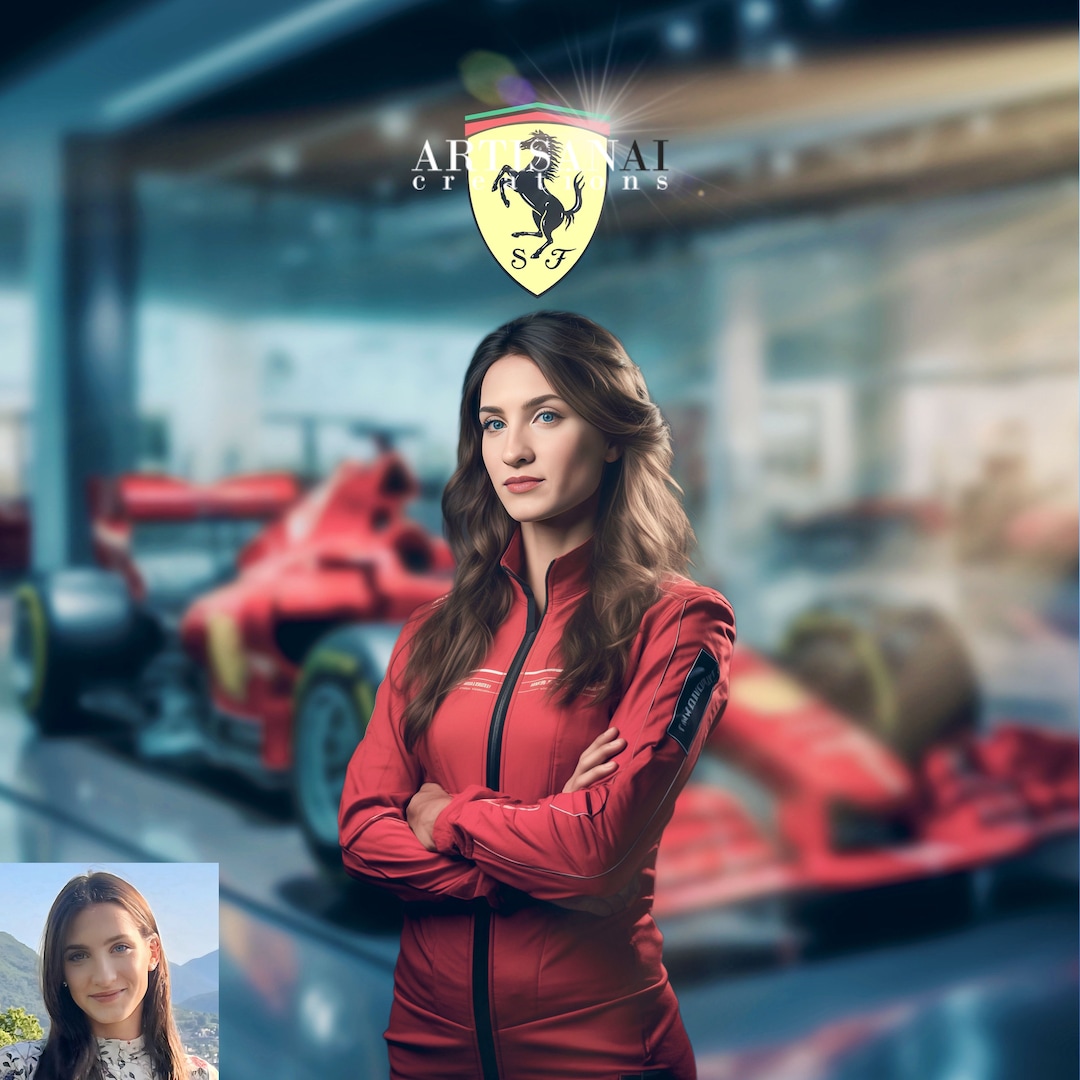 Portrait From Photo, Formula One, Ferrari, Female, Character Portrait ...