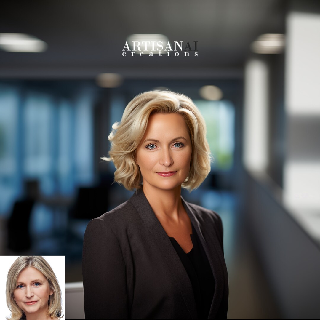 Custom Ai-enhanced Female Portrait - Business - Headshot - Digital ...