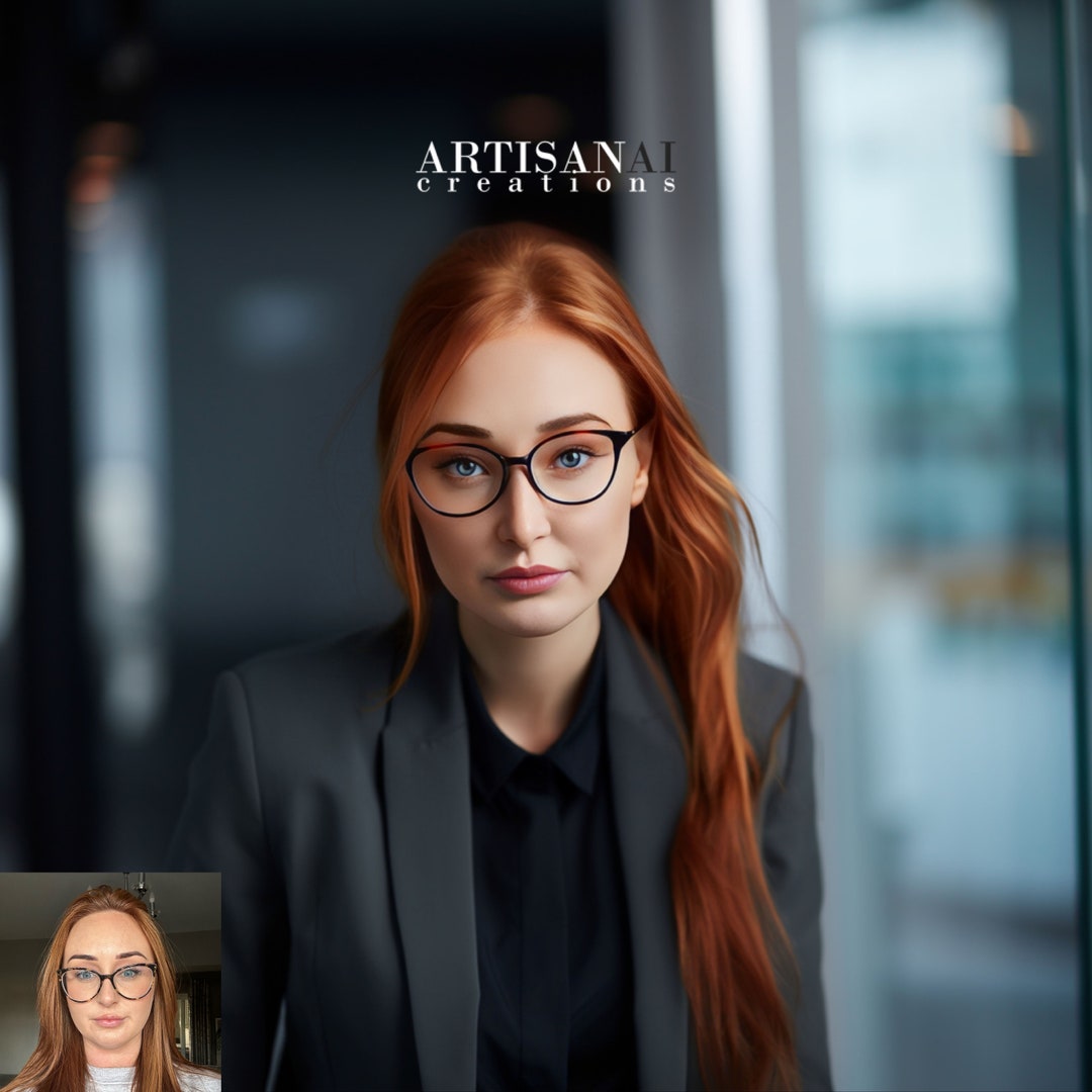 Custom Ai-enhanced Female Portrait - Business - Headshot - Digital ...