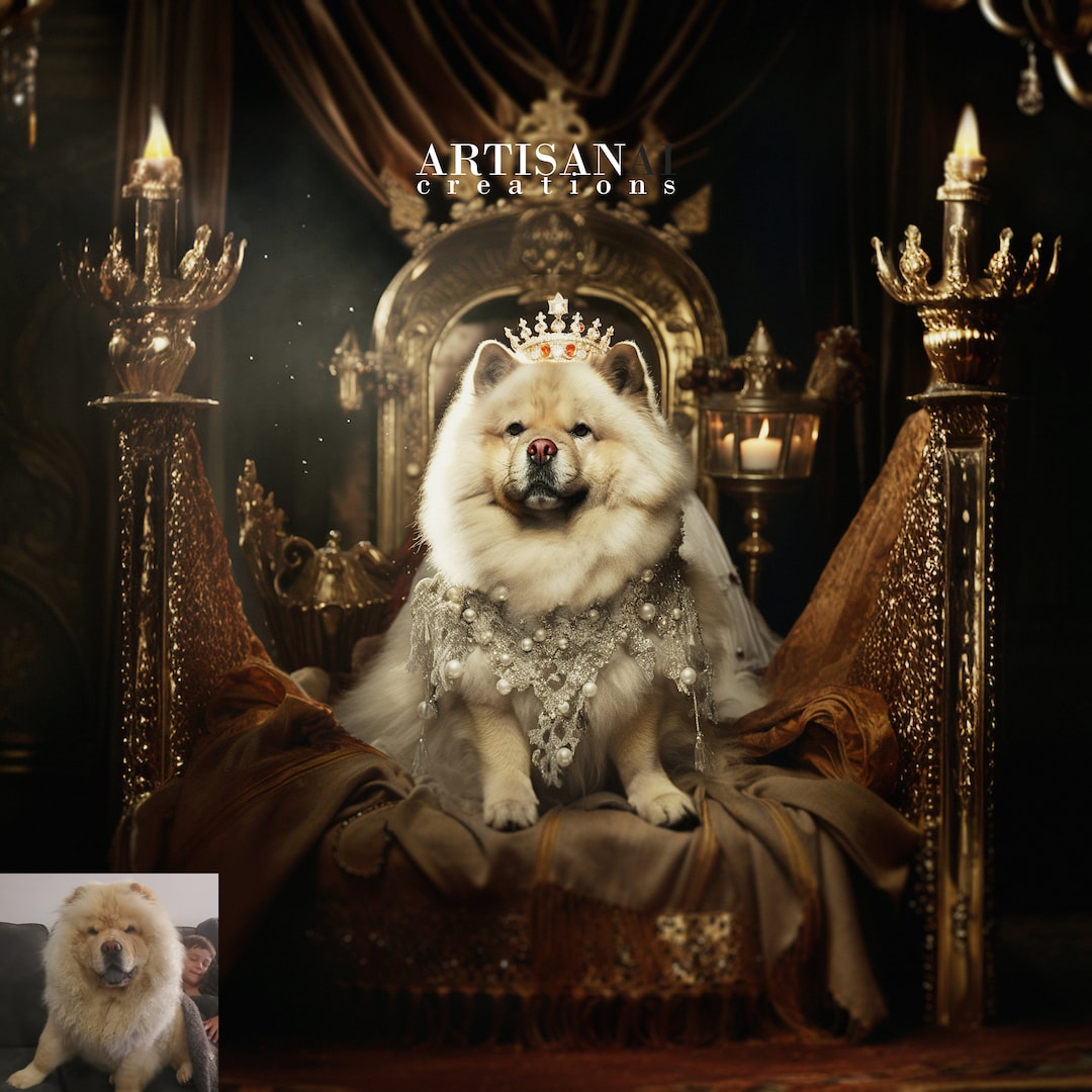 Chow Chow Dog Portrait From Photo, Portrait, Chow Chow, Personalized ...