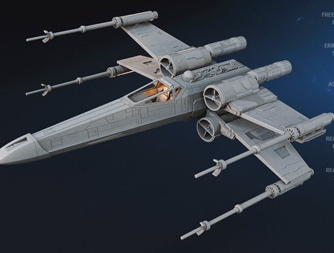 X-wing T-65b 3d Print Stl Model for 3d Printing starwars - Etsy Australia