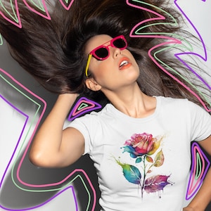 Celebrate Her Style: Colorful Rose Shirt the Perfect Gift for Women - Etsy