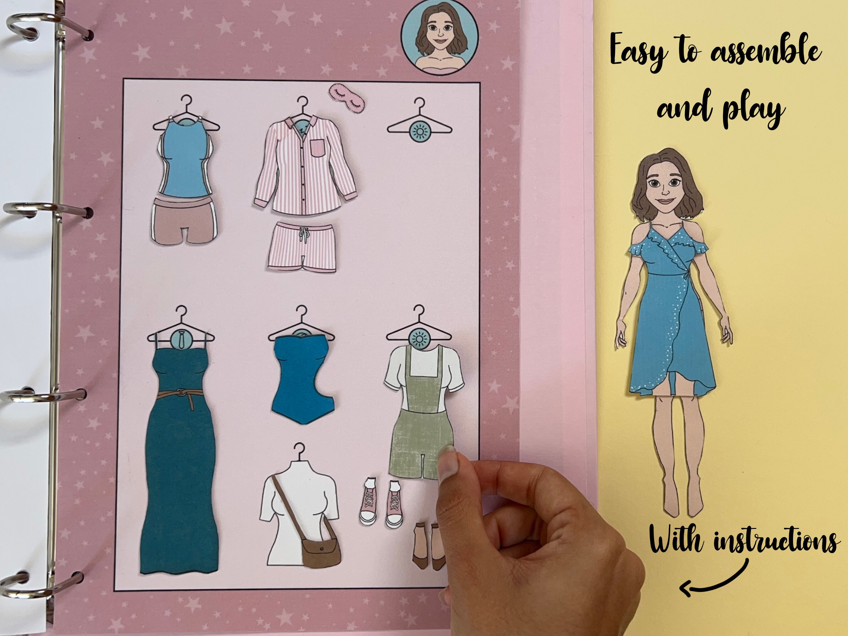 Paper Doll, Emily, Toy, Printable, Digital Product, Clothes, Kids ...