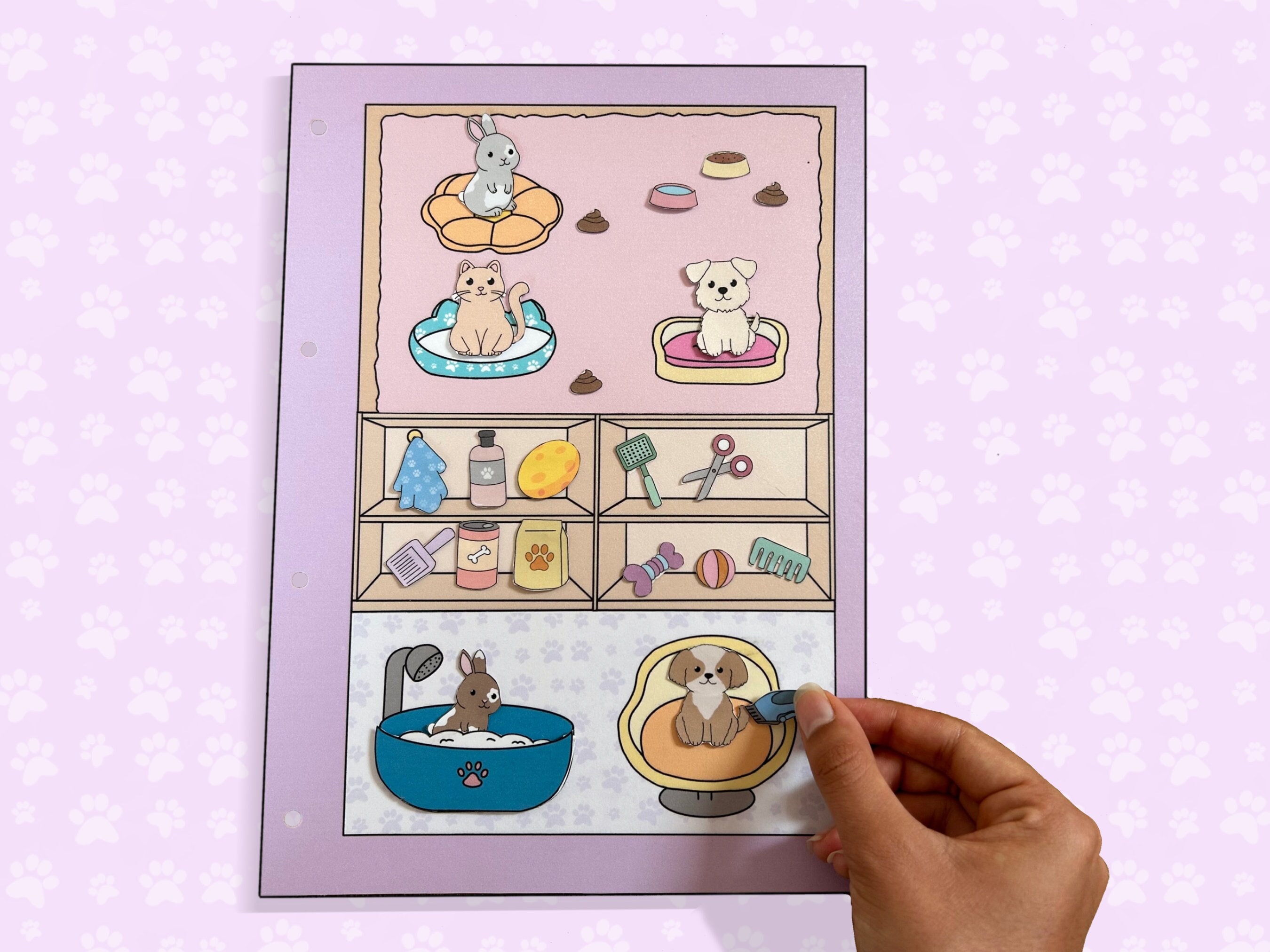 Pets, Pets Salon, Paper Toy, Toy, Paper Doll, Kids, Activities, Crafts ...