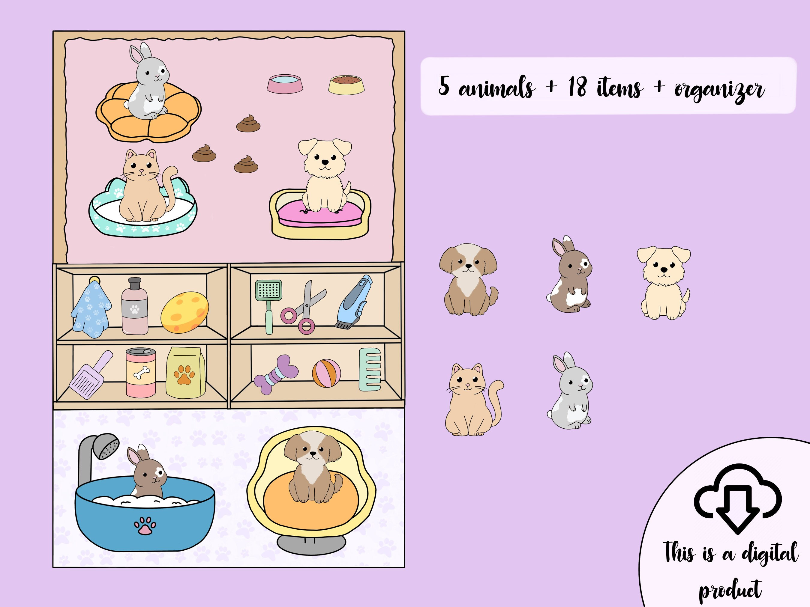 Pets, Pets Salon, Paper Toy, Toy, Paper Doll, Kids, Activities, Crafts ...