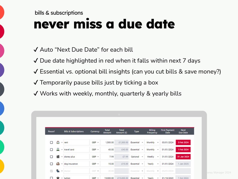 Bill & Subscription Manager: Automated Bill Tracker and Calendar ...