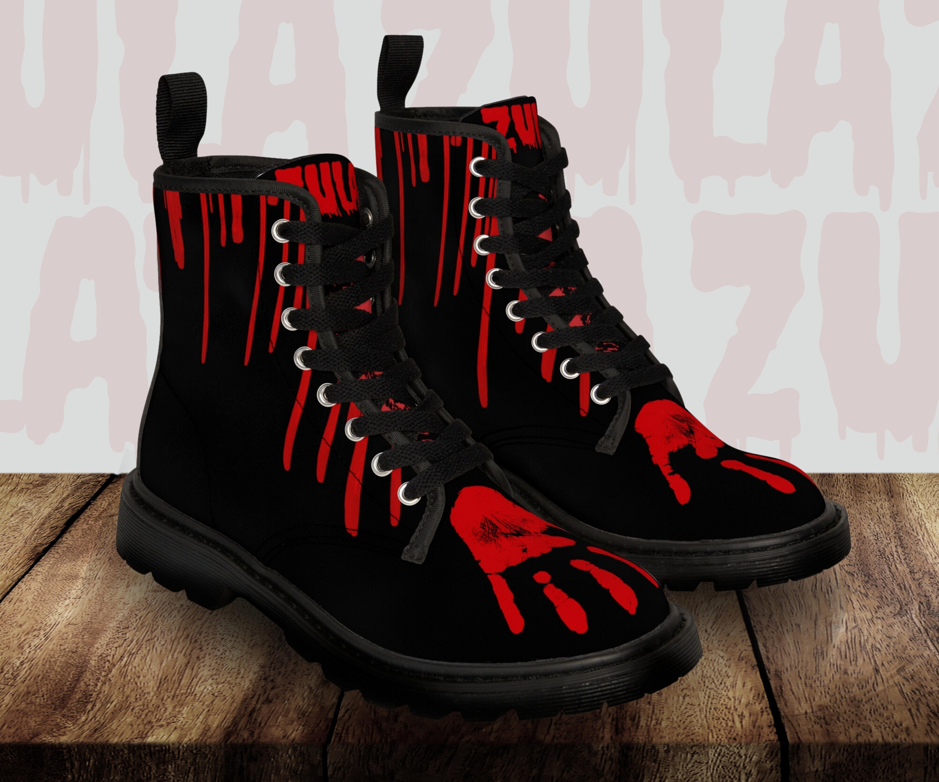 Zula Design: Bloody Goth Boots - Etsy