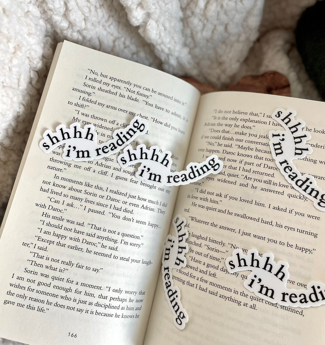 Shhhh I'm Reading Sticker Bookish Sticker Book Sticker Kindle Sticker ...