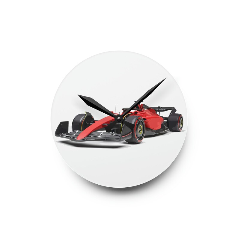 3D Race Car Wall Clock, Formula 1 Clock, Racing Car Clock, Acrylic Wall ...