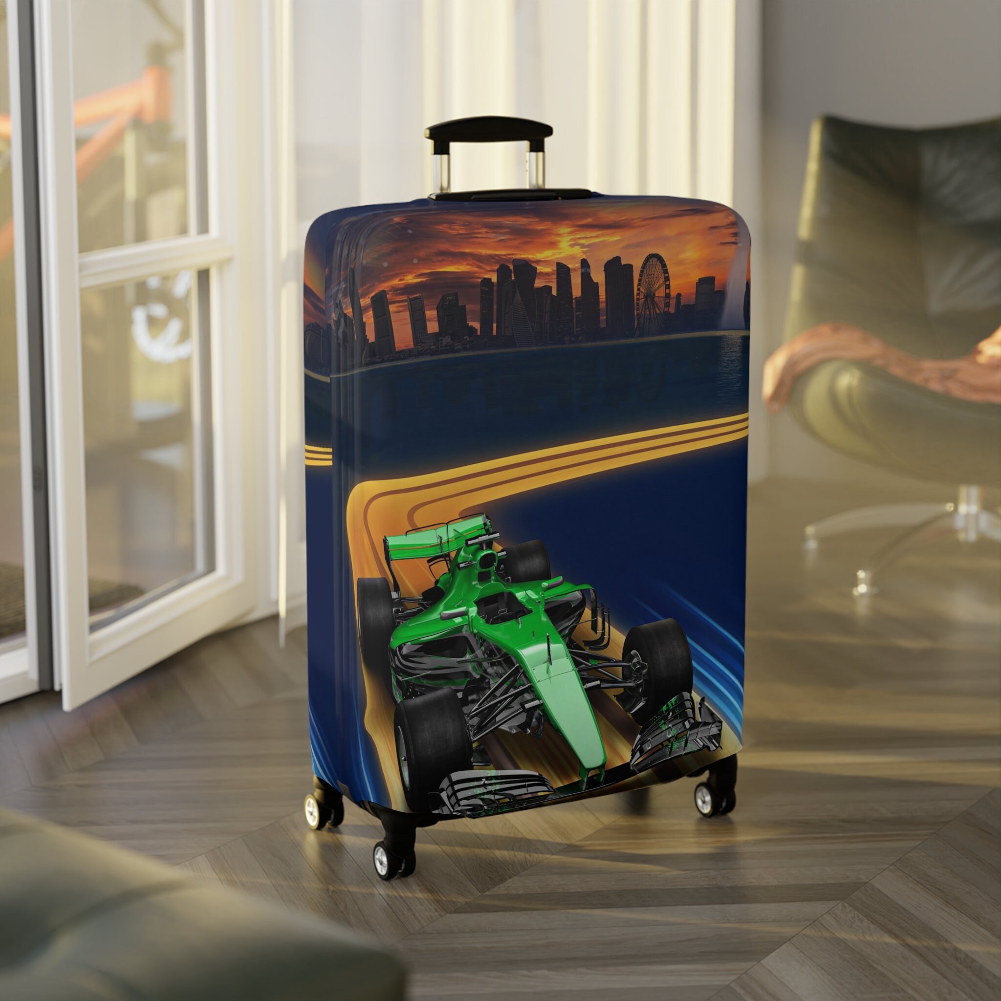 Formula 1 Luggage Cover, Race Car Suitcase Cover, Protective Case Pouch ...