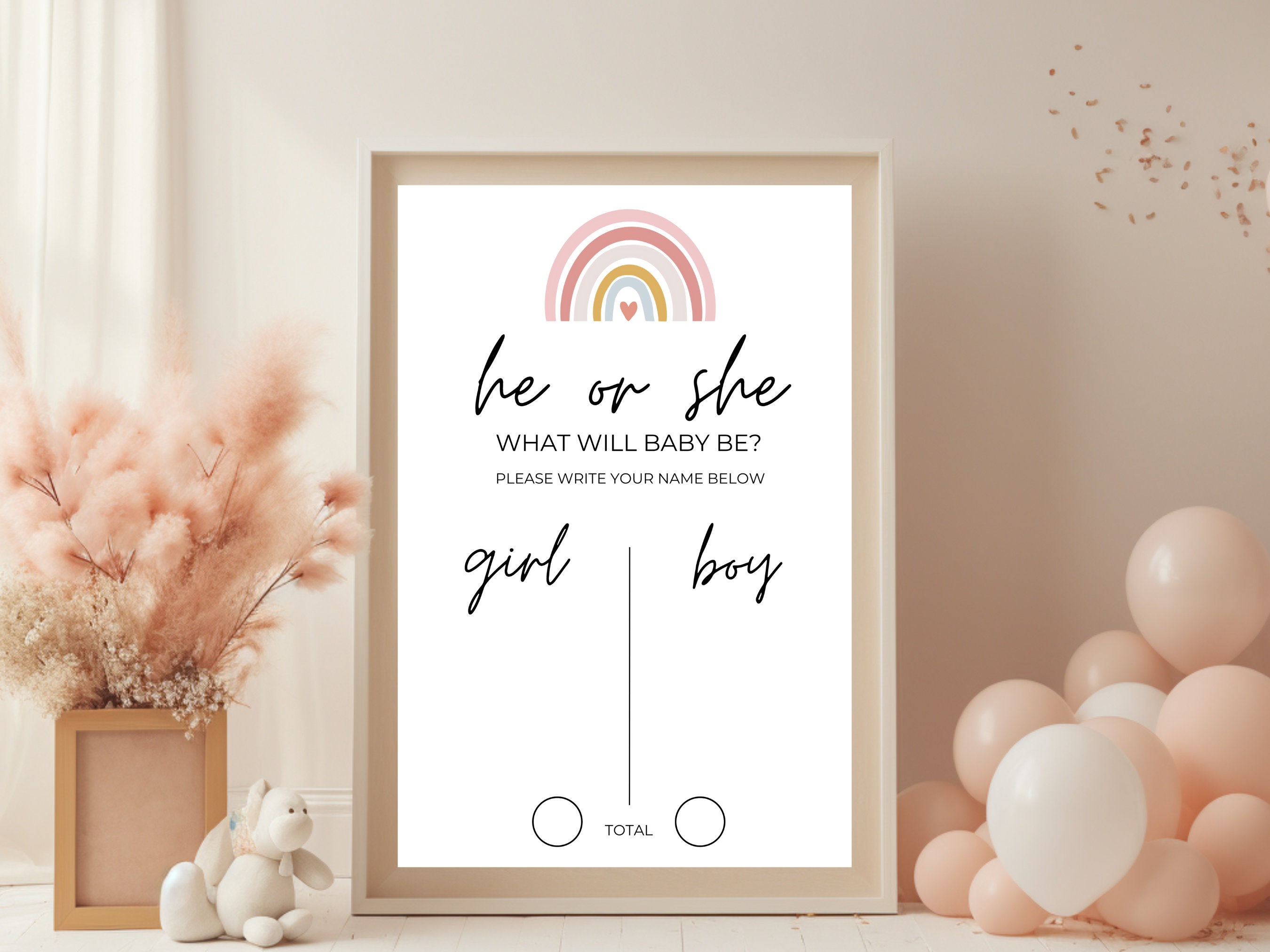 Gender Guess Board Printable Baby Shower Prediction Game - Etsy