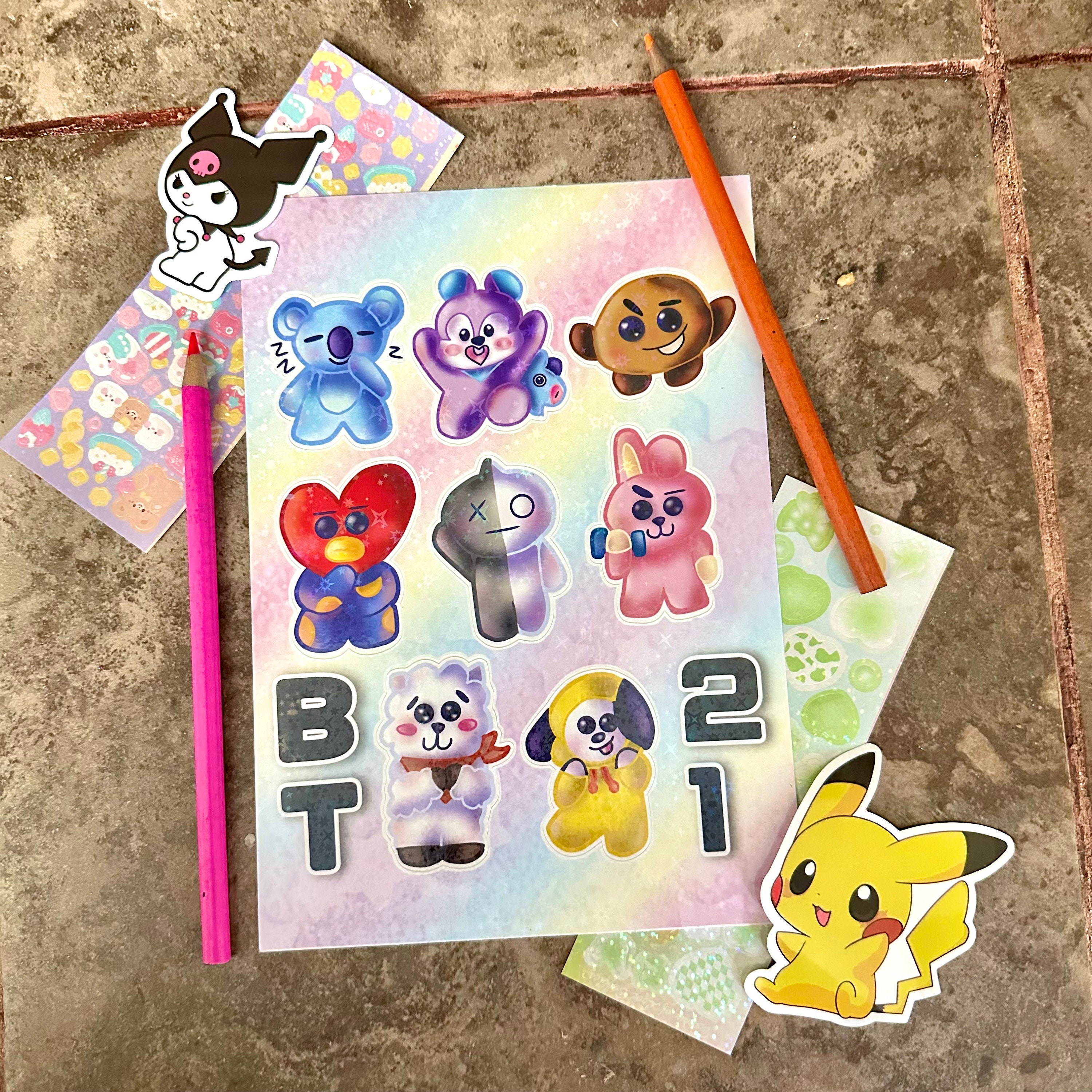 Kpop Buddies Sticker Sheets - Etsy