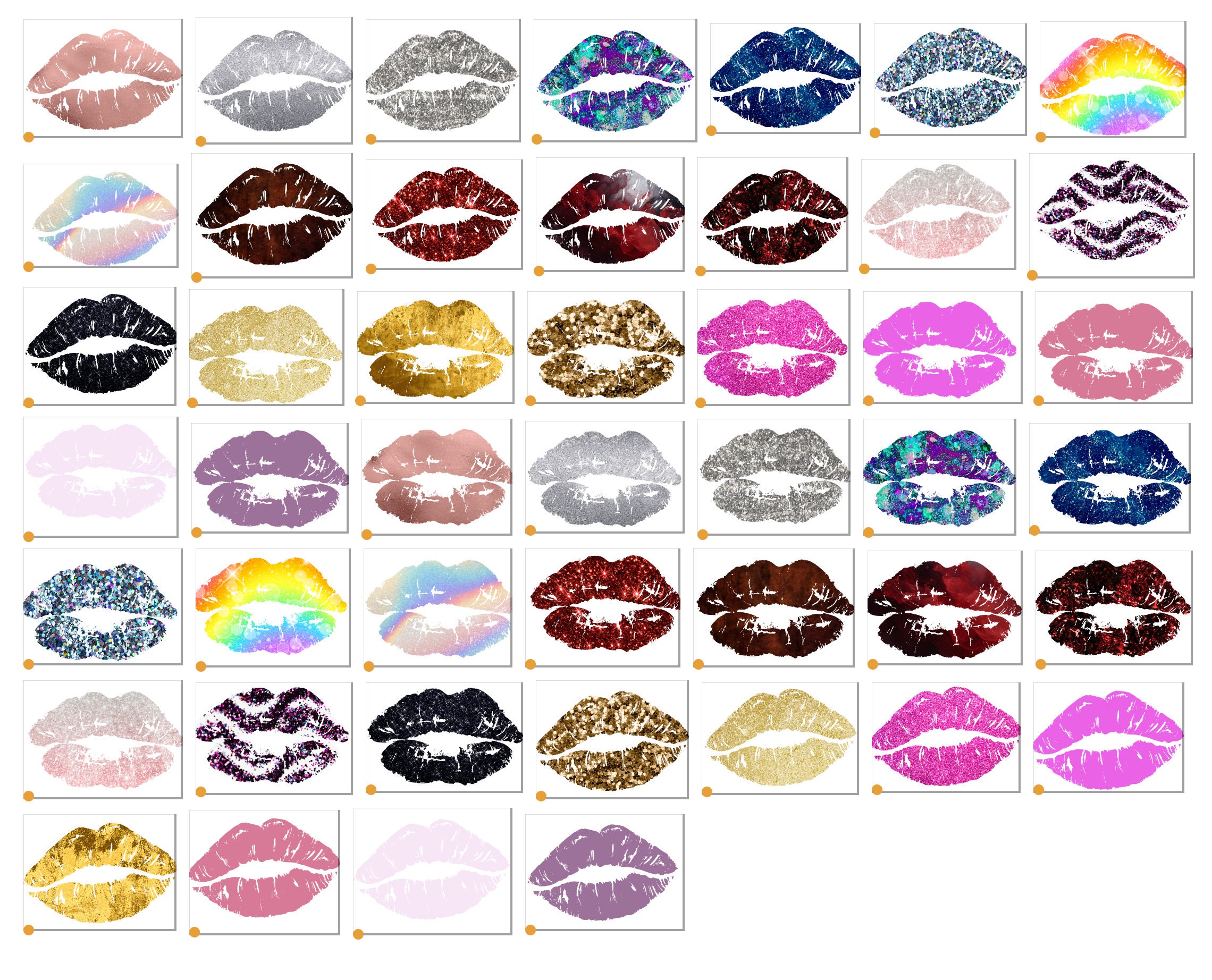 Dazzling Lips Graphic, Gold Glitter, Kiss Lips, Clip Art, Rose Gold ...