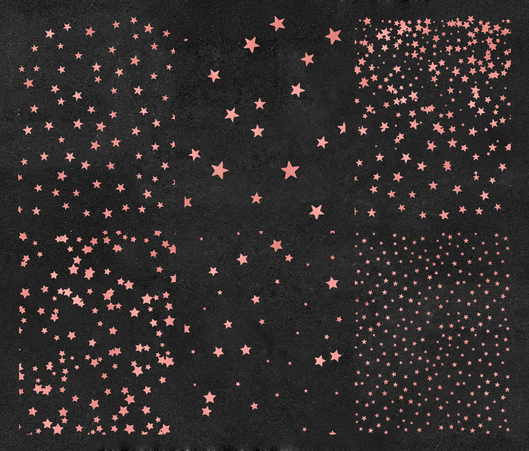 Seamless Pink Star Overlays, PNG Starry Night Star Patterns With ...