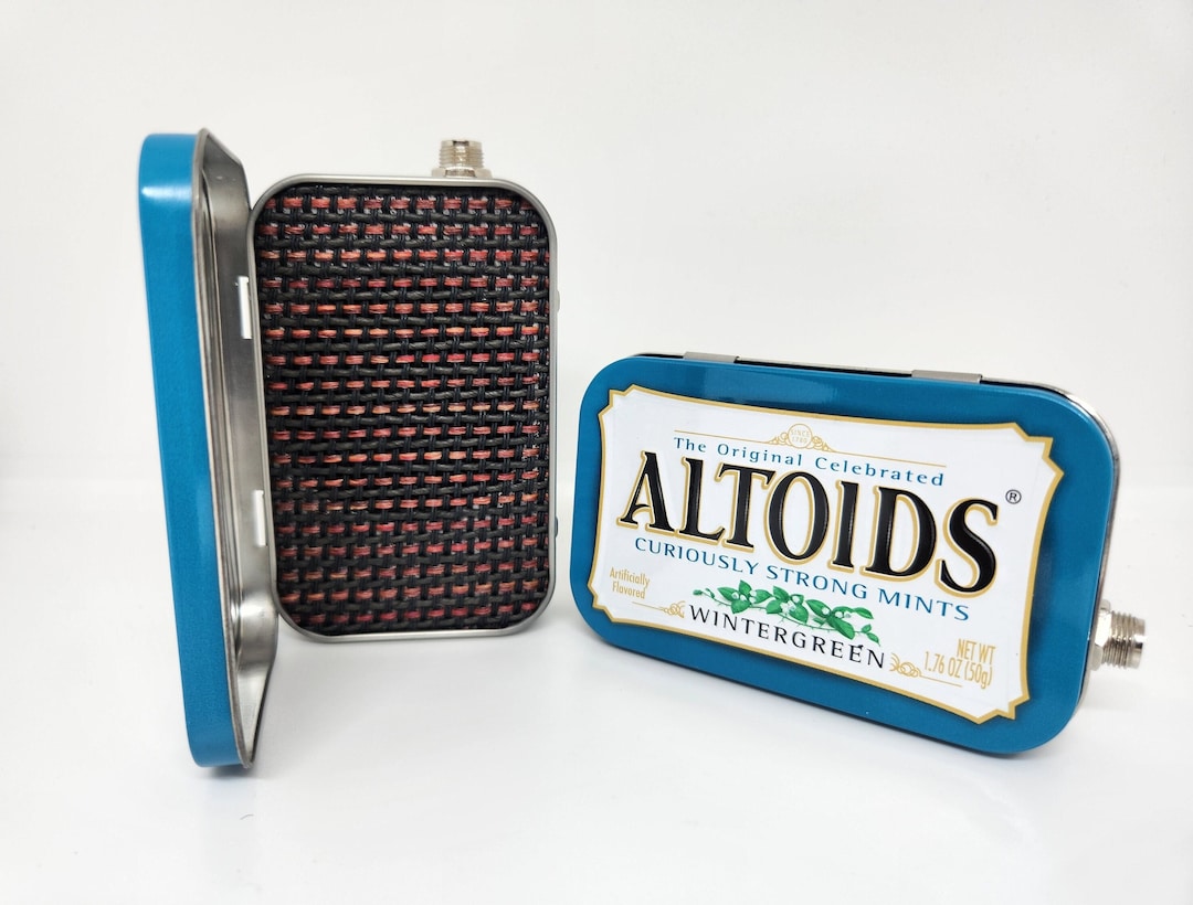 Portable Mint Tin Guitar Amplifier Altoids Blue With Red and Black ...
