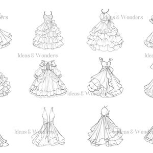 Anime Dress Procreate Stamps: 68 Manga Fashion Brushes (digital ...