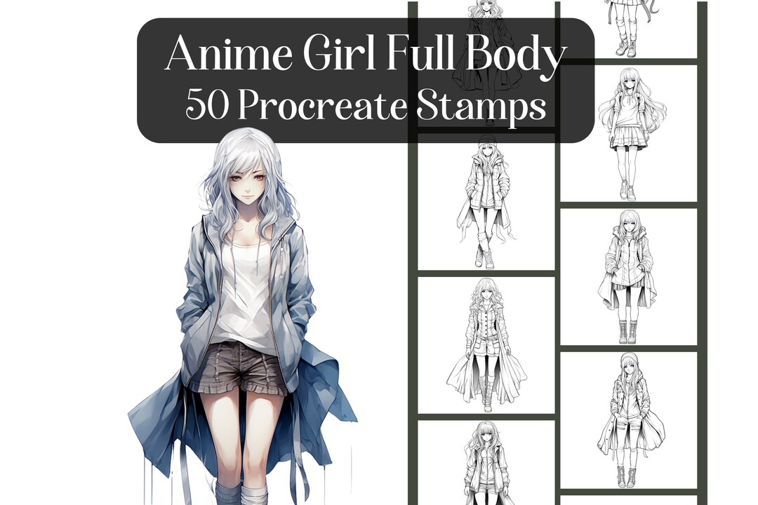Anime Girl Procreate Stamps 50 Stamp Brushes for Procreate - Etsy UK