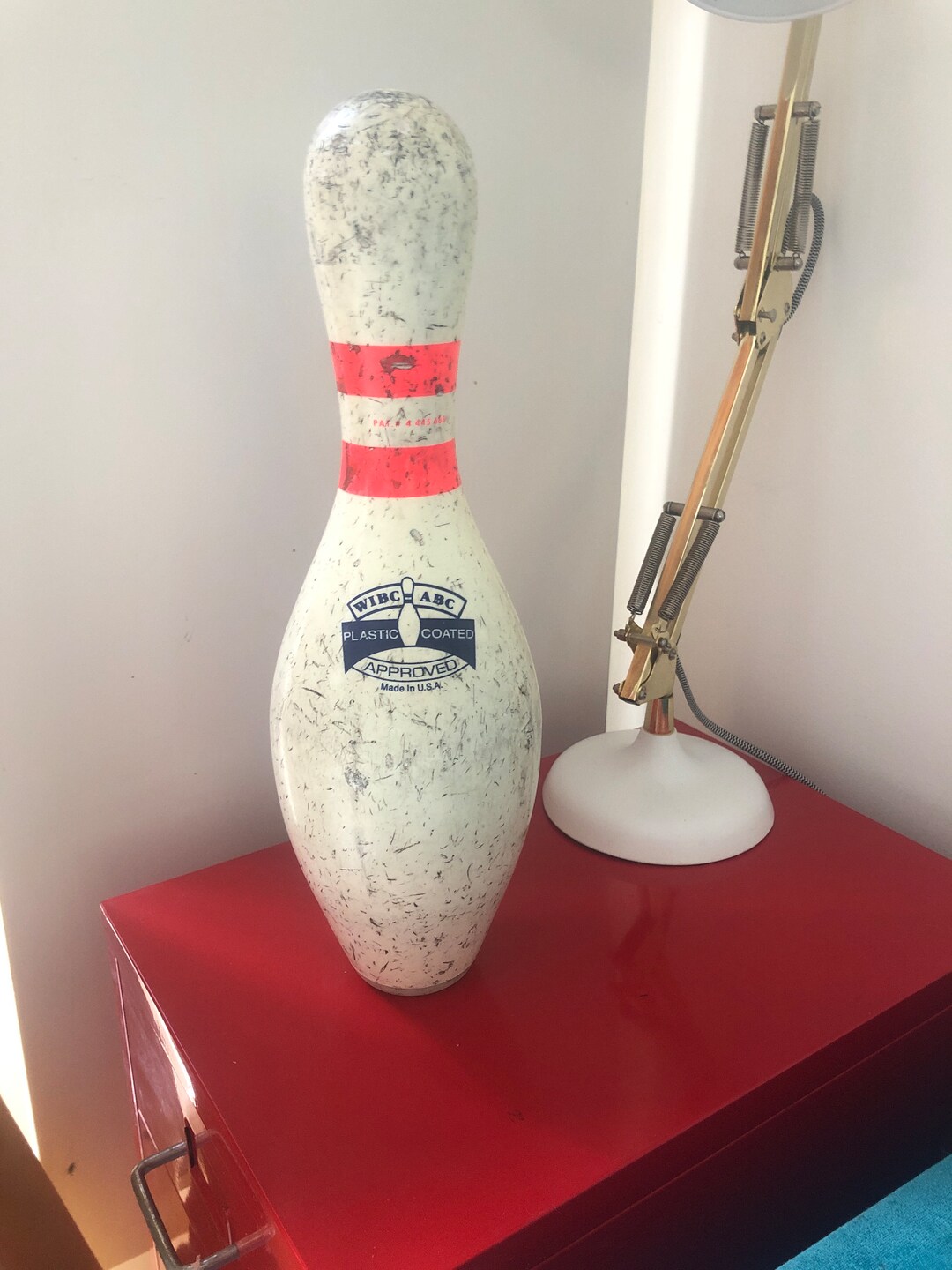Vintage WIBC ABC Bowling Pin/vintage Sports Bar Decor - Etsy